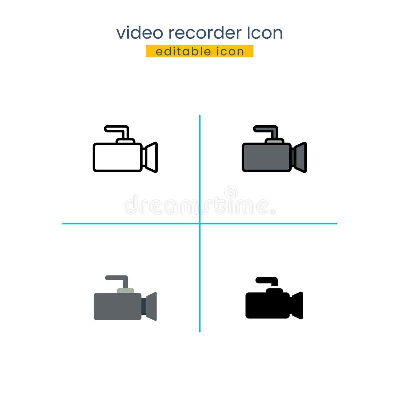 Video recorder Icon stock vector. Illustration of technology - 329971315