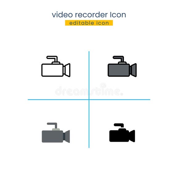 Video recorder Icon stock vector. Illustration of technology - 329971315