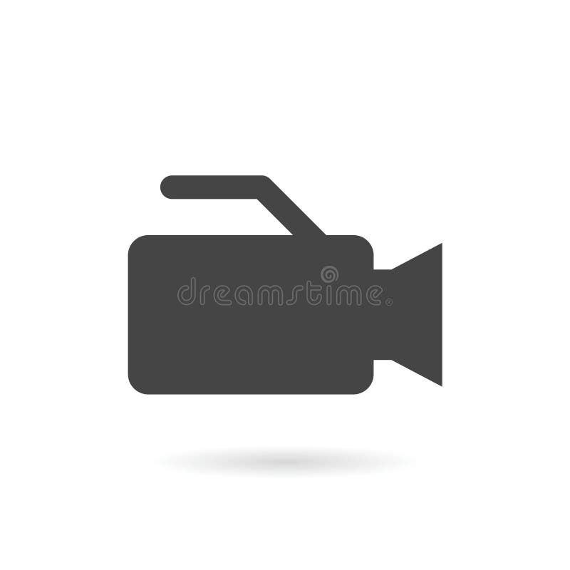 Video Recorder Icon with Shadow Stock Vector - Illustration of ...