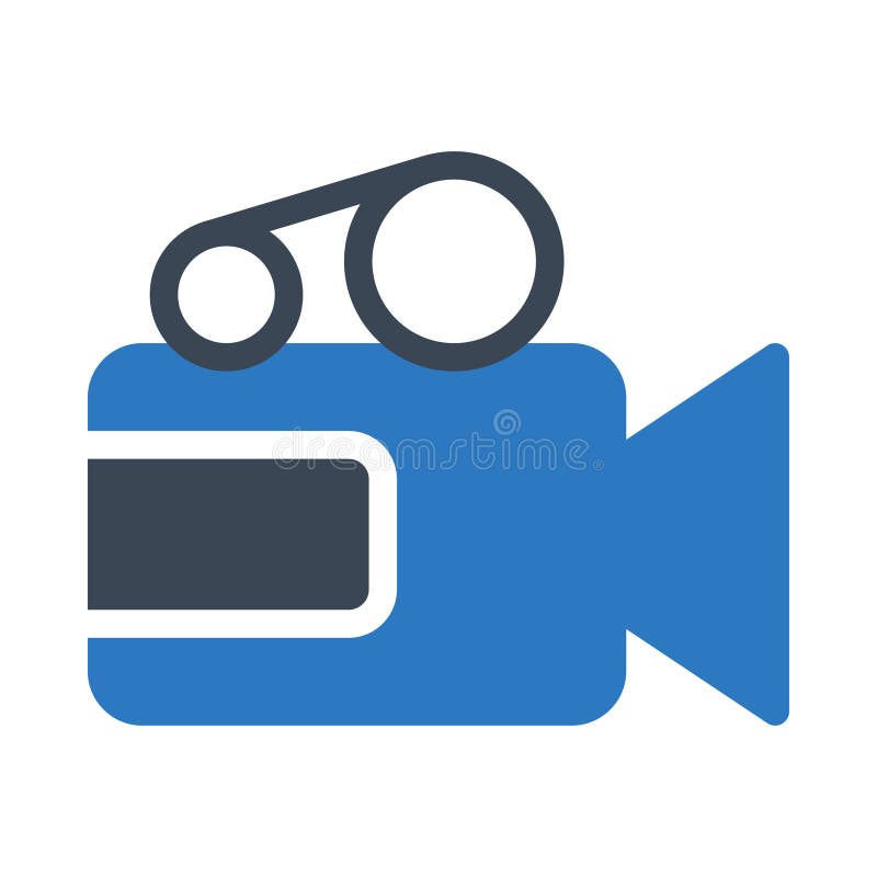 Video Recorder Vector Glyph Color Icon Stock Illustration ...