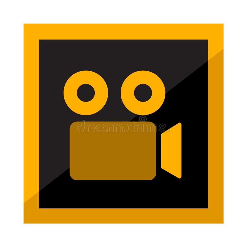 Video Recorder Yellow Button Stock Vector - Illustration of yellow ...