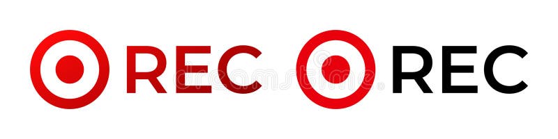 Video Recording Icon Rec. Live Video Record Indicator. Stock Vector ...