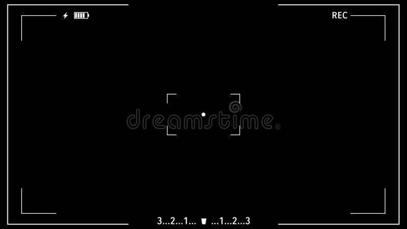 Video Recording Screen Effect with Nice Light Effect Footage on Black ...