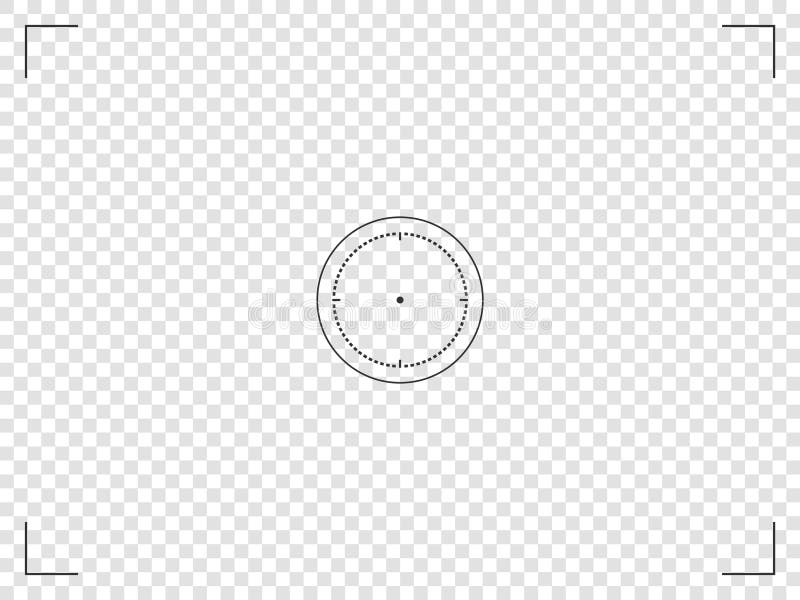 Video Recording Screen. Photo Camera Frame Viewfinder. Circle Focusing ...