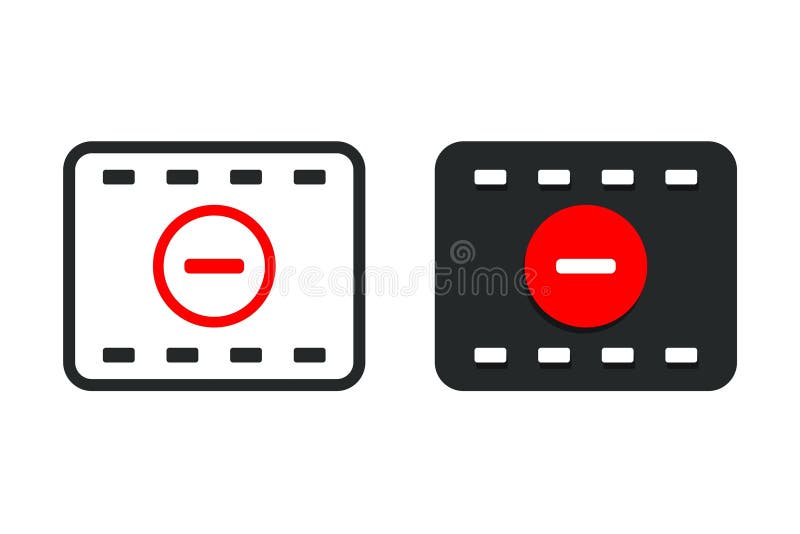 Video Reduce Symbol. Illustration Vector Stock Vector - Illustration of ...