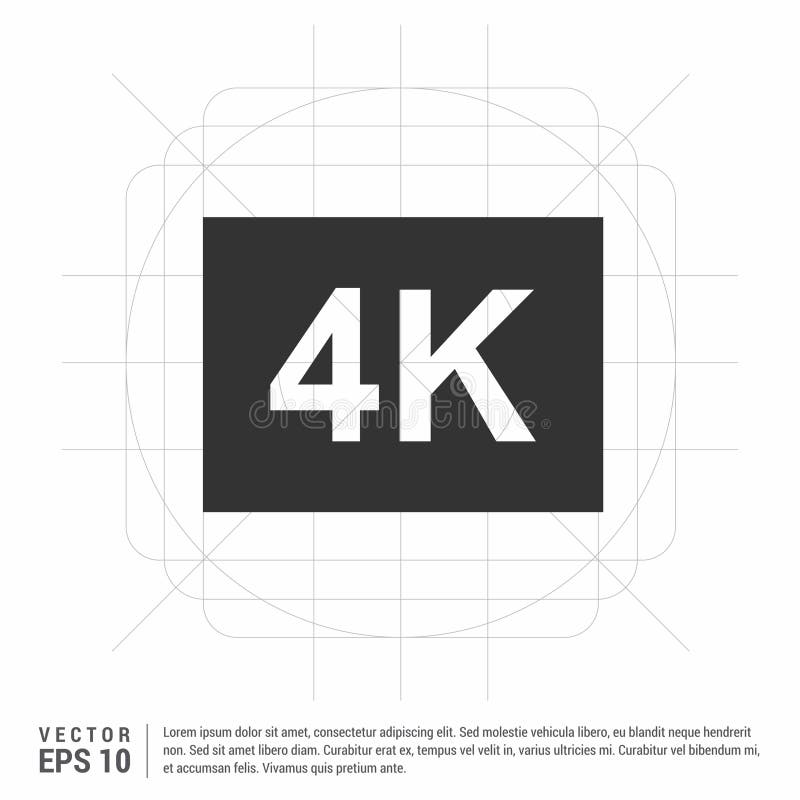 Video resolution icon stock vector. Illustration of emblem - 132430595