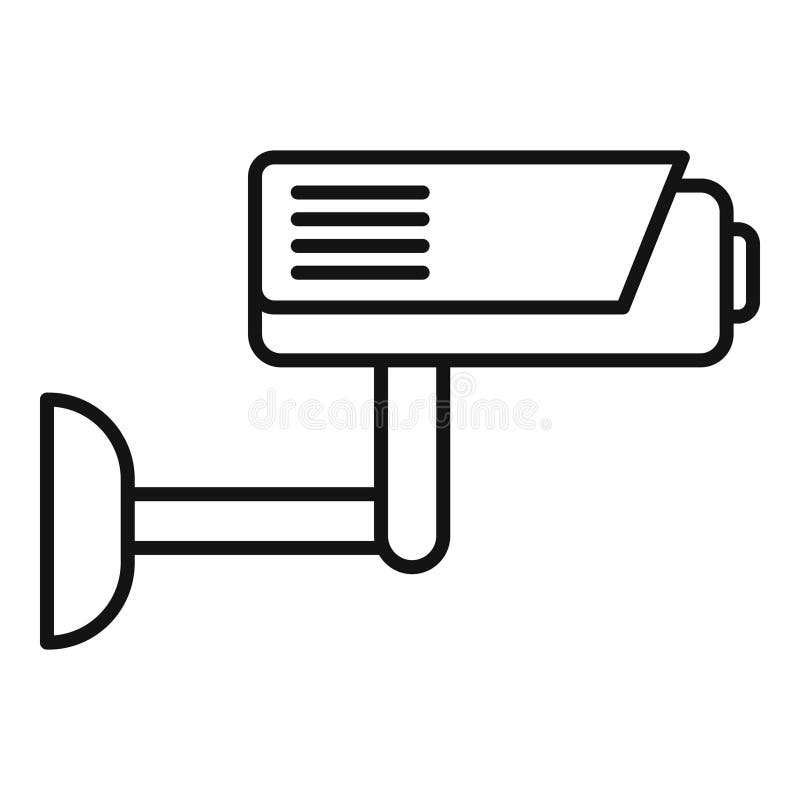 Video Road Security Icon Outline Vector. Camera Control Stock Vector ...