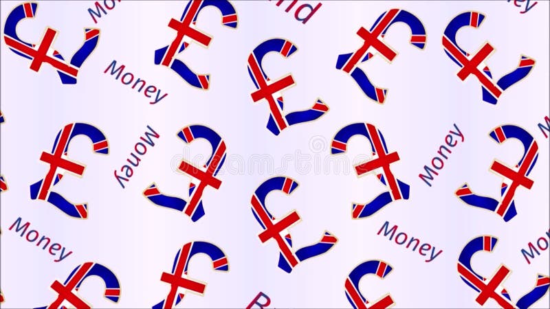 Video Seamless Loop Animation of Illustration Money- the British Pound ...