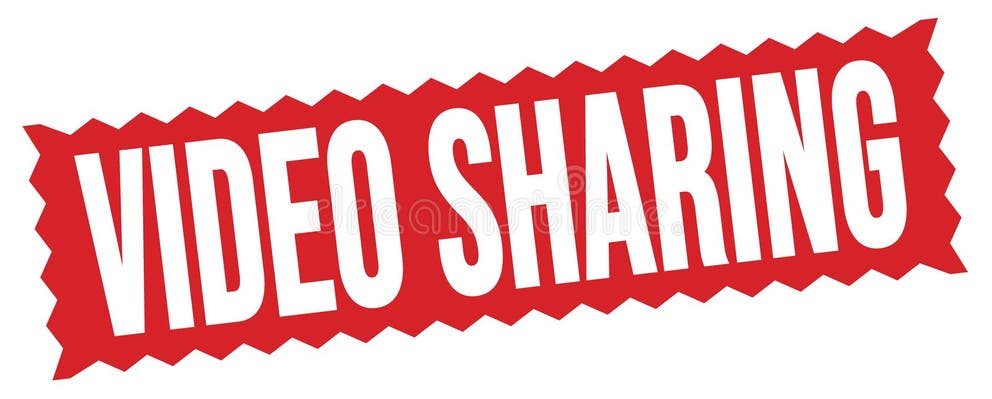 VIDEO SHARING Text Written on Red Stamp Sign Stock Illustration ...