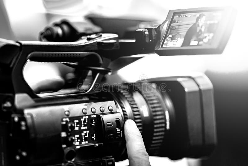Video shooting with camera stock image. Image of technology - 145550917