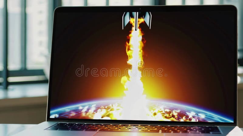 Rocket Launch Animation Footage with Dynamic Visual Effects Stock Video ...
