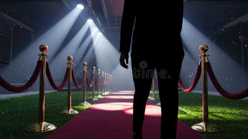 Video Footage of a Glamorous Red Carpet Setup for an Awards Ceremony ...