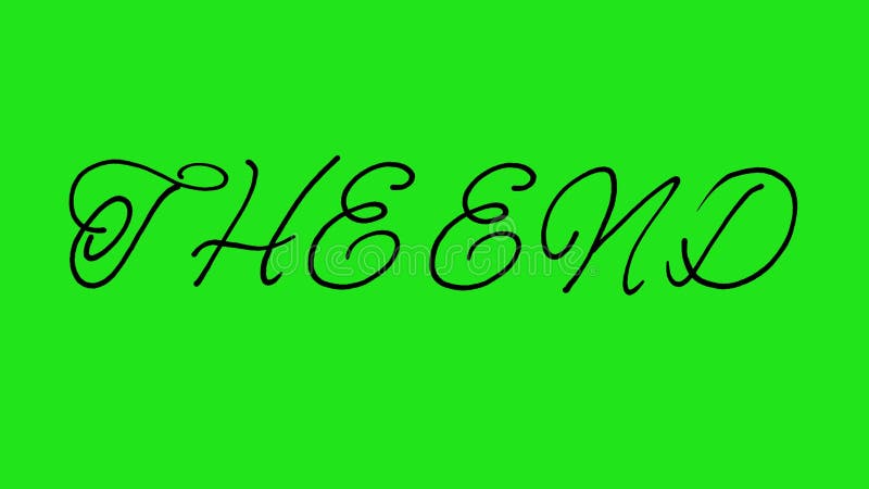 The End: Minimalistic Graphic Design, Green Screen Stock Video - Video ...