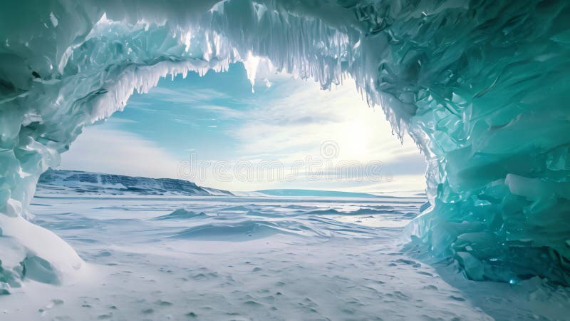 The Video Showcases a Stunning Ice Cave Teeming with a Plentiful Amount ...