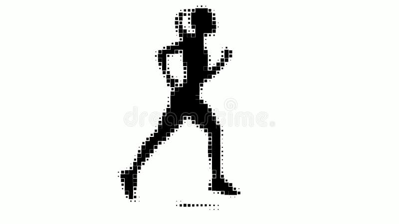 Animated Silhouette of a Running Woman in Slow Motion Stock Video ...