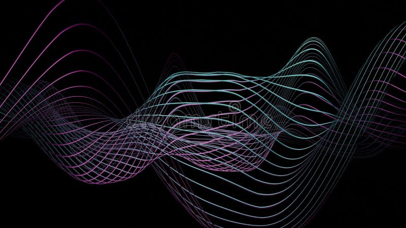 The Video Shows Captivating CGI Waves on a Black Backdrop, Evoking ...