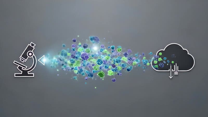 Digital Microscope Analyzing Cloud Computing and Data Transfer, Modern ...