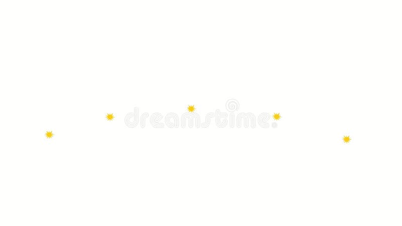 Five Bright Yellow Stars in a Curved Formation Stock Footage - Video of ...