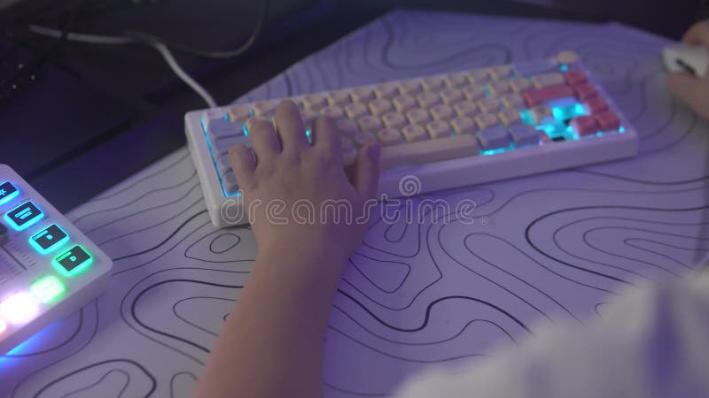 Video Shows Focused Typing and Mouse Use in Various Settings Stock ...