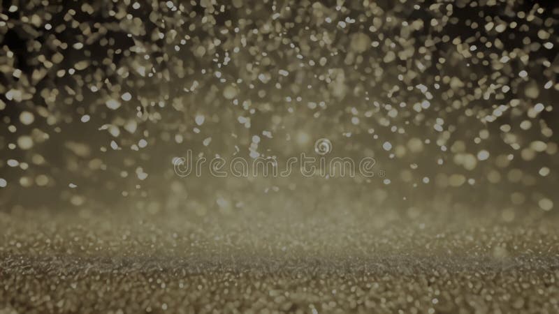 Golden Glitter Falling on a Sparkling Surface Stock Video - Video of ...