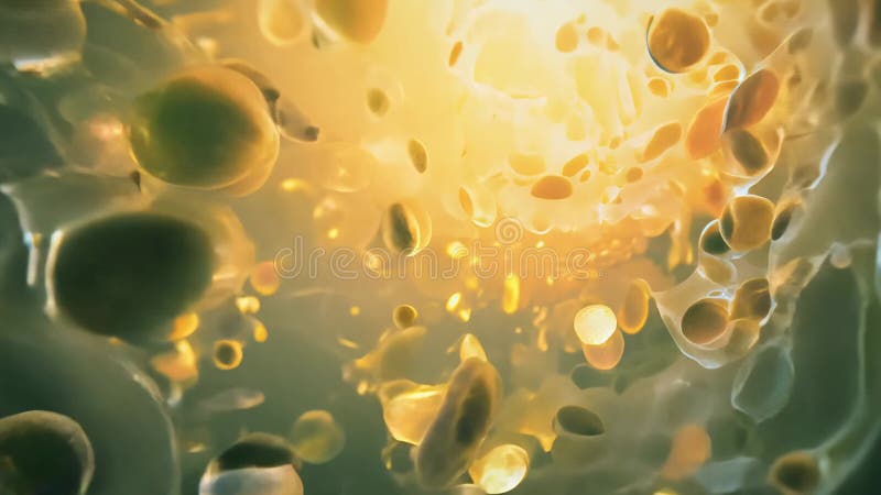 A Close-Up View of Yeast Cells Under a Microscope Stock Video - Video ...