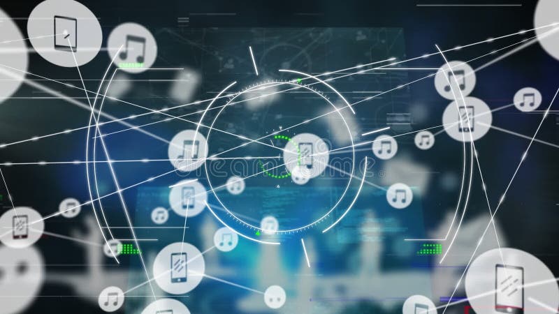 The Video Shows Various Screens with Human Eyes, Cctv Cameras, Digital ...