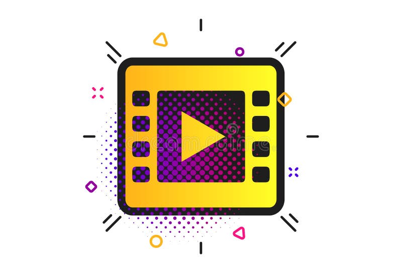Video Sign Icon. Video Frame Symbol Stock Vector - Illustration of ...