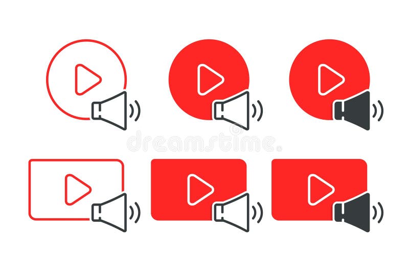 Video Sound Volume. Illustration Vector Stock Vector - Illustration of ...