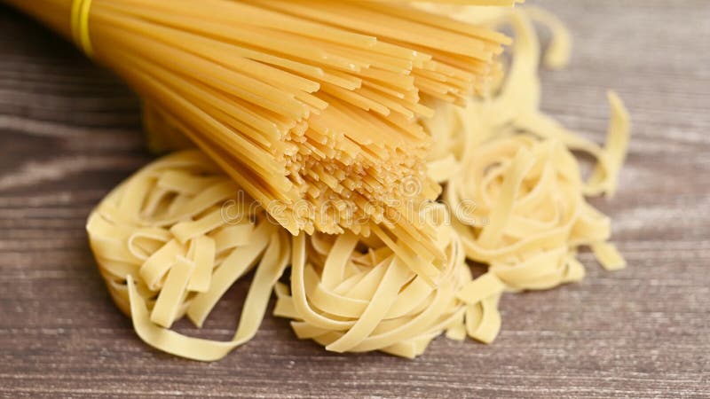 Video of Spinning Raw Italian Pasta Stock Video - Video of tagliatelle ...