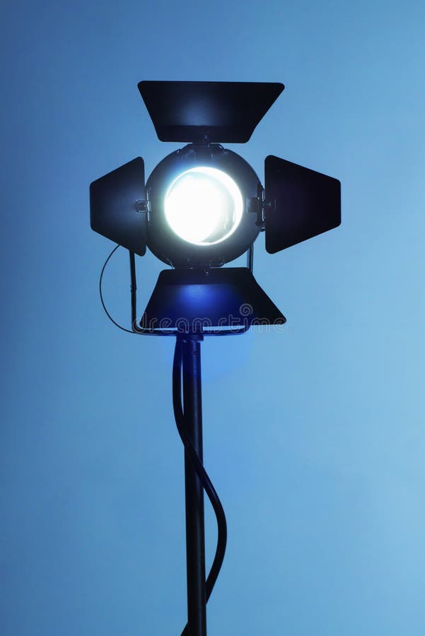 Video Spotlight Facing the Camera Stock Photo - Image of glow, isolated ...