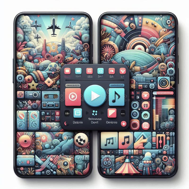 Video Streaming App Interface with Categories, Search Bar, Andp Stock ...