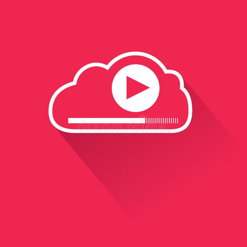 Video streaming from cloud stock vector. Illustration of online - 84080965