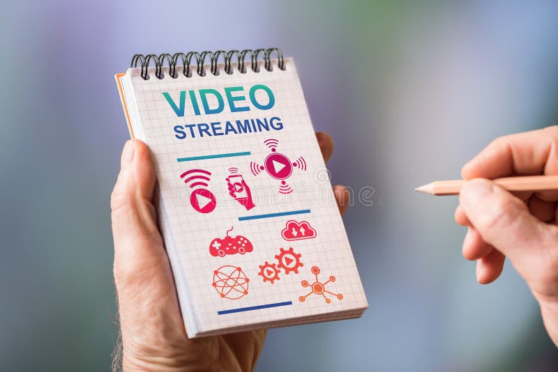 Video Streaming Concept on a Notepad Stock Image - Image of business ...