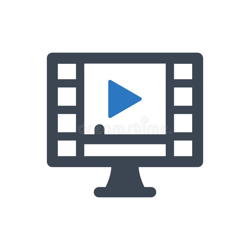 Video streaming icon stock vector. Illustration of icon - 217598936
