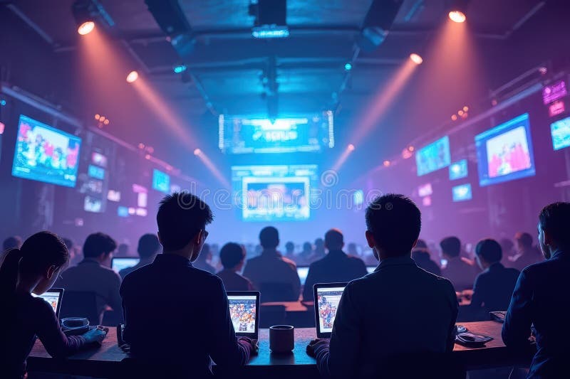 Video Streaming Tech Advancements Stock Illustration - Illustration of ...