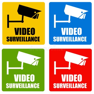 Video Monitored Signs Stock Illustrations – 148 Video Monitored Signs ...