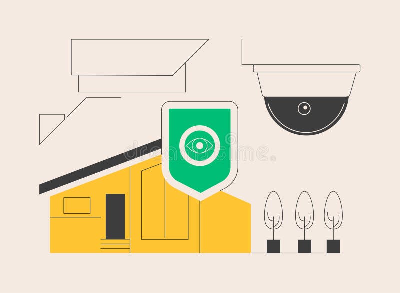 Video Surveillance Abstract Concept Vector Illustration. Stock Vector ...