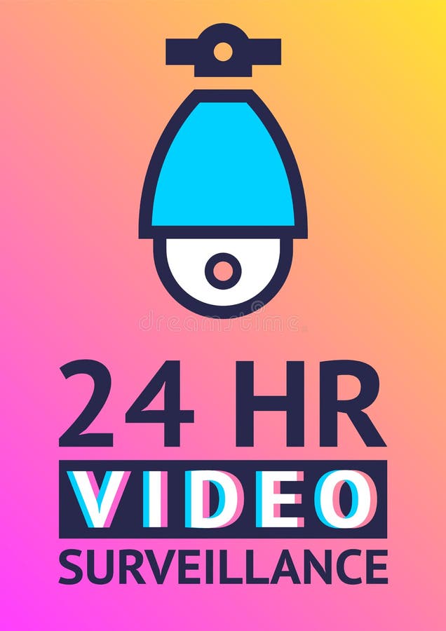 Video Surveillance Camera, Cctv Poster Vector Design Stock Vector ...