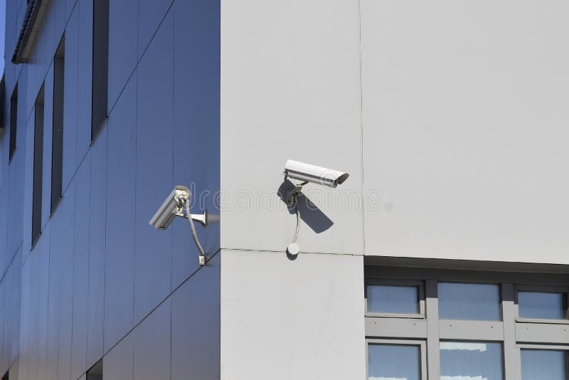 Video surveillance camera stock image. Image of electronics - 30739559