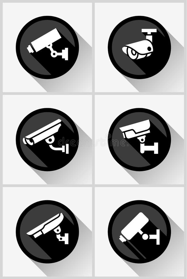 CCTV circle sign stock vector. Illustration of secure - 32074965
