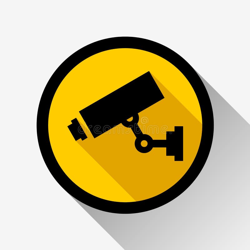 Video surveillance icon stock vector. Illustration of police - 106537805