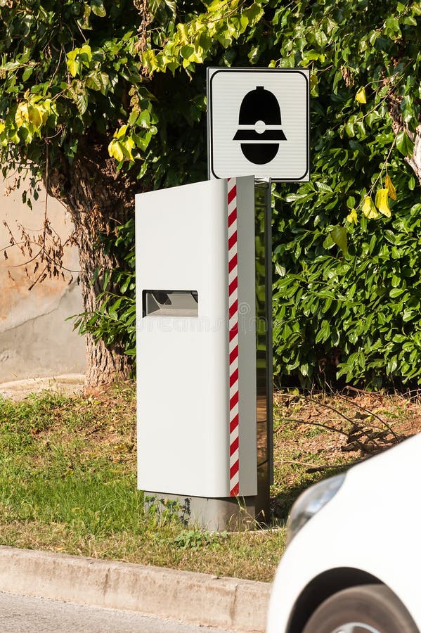 Video Surveillance Road Column Stock Image - Image of trap, camera ...