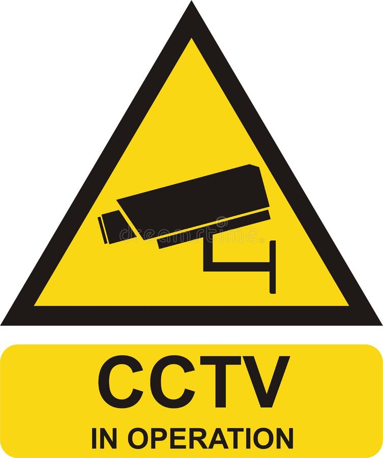 CCTV In Operation - Rectangle Sign Stock Vector - Illustration of ...