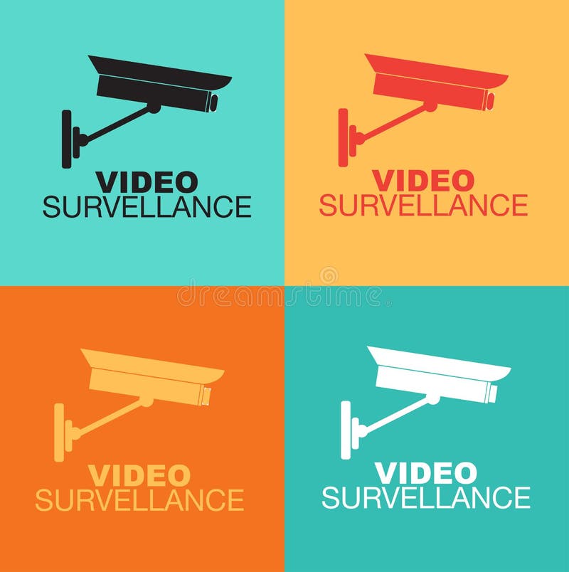 Video surveillance stock illustration. Illustration of icon - 55981479