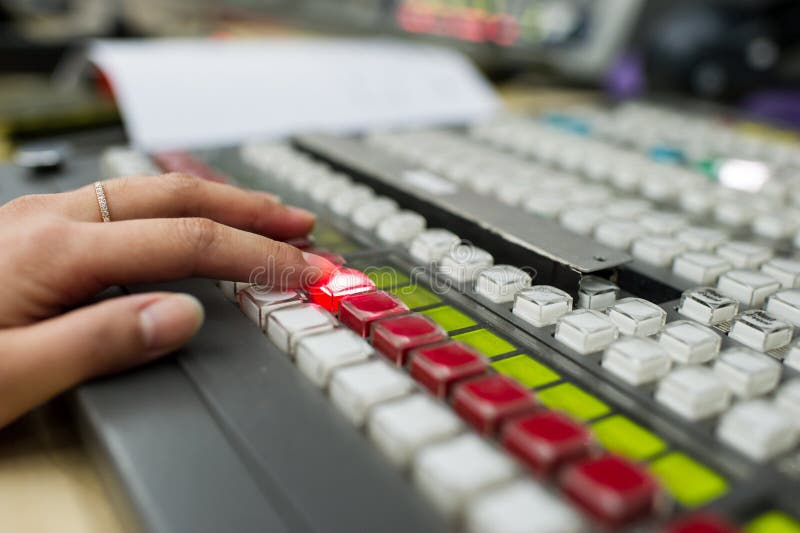TV SWITCHER FADER BAR stock photo. Image of keyable, broadcast - 6699736