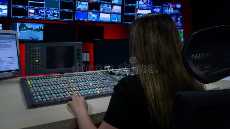 Video Switcher with a Lot of Color Buttons Editorial Stock Image ...