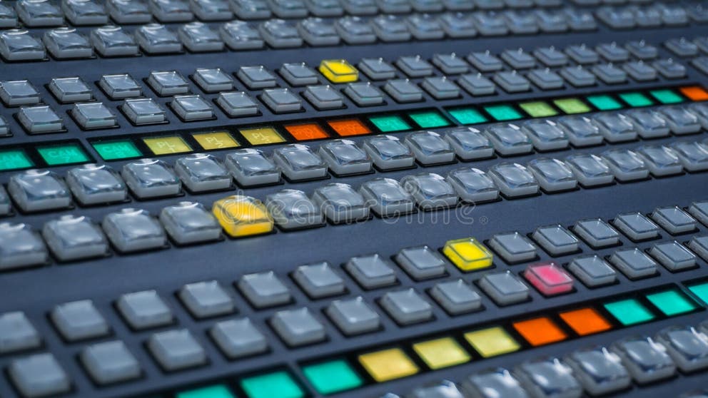 Video Switcher with a Lot of Color Buttons Stock Photo - Image of ...