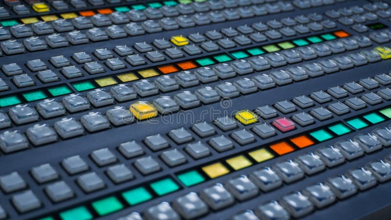 Video Switcher with a Lot of Color Buttons Stock Photo - Image of ...