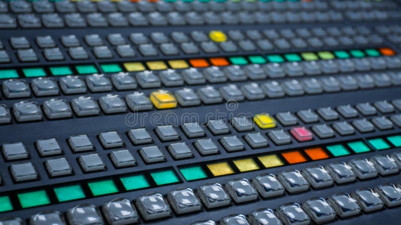 Video Switcher with a Lot of Color Buttons Stock Photo - Image of medya ...
