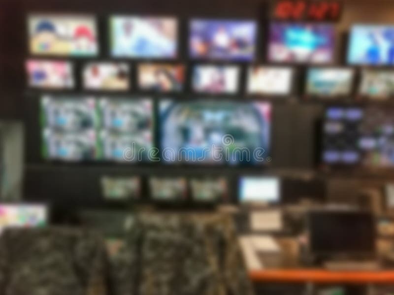 Video Switcher of Television Broadcast with Blurry Background. Stock ...